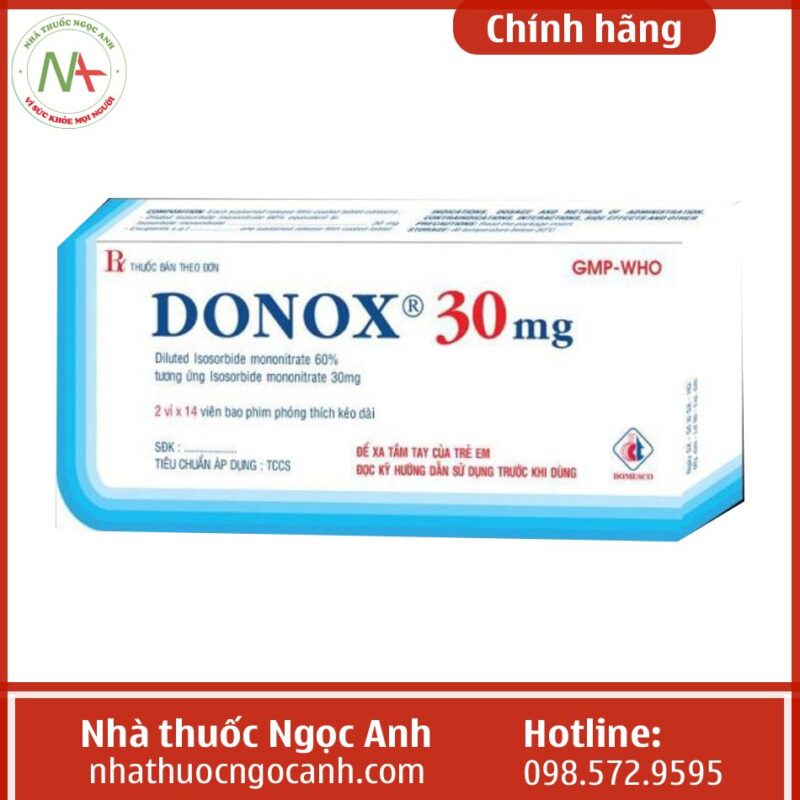 Thuốc Donox 30mg có tác dụng gì, mua ở đâu giá bao nhiêu?