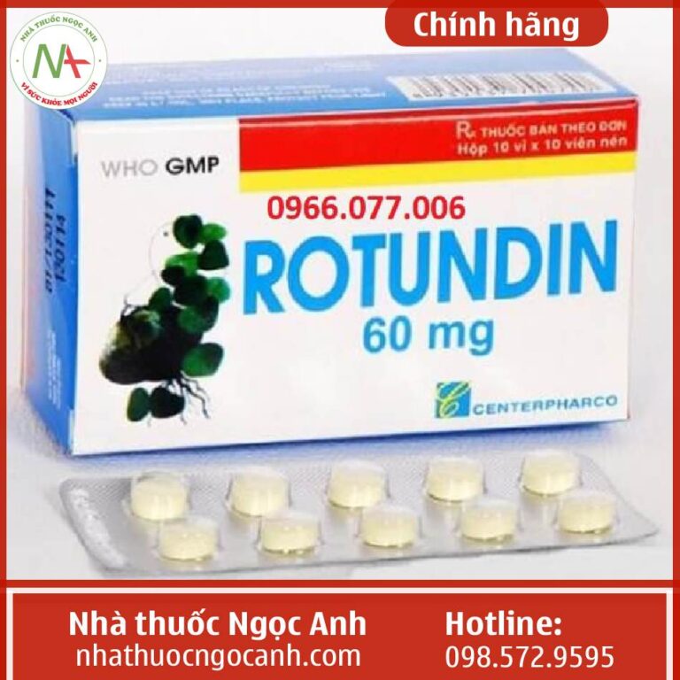 Thuốc Rotundin 60mg Donai Pharm là thuốc gì, mua ở đâu, giá bao nhiêu