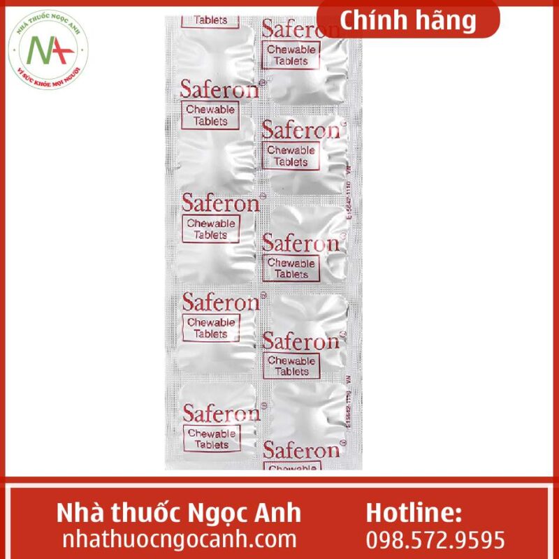 Thuốc Saferon Chewable Tablets viên mua ở đâu, giá bao nhiêu?