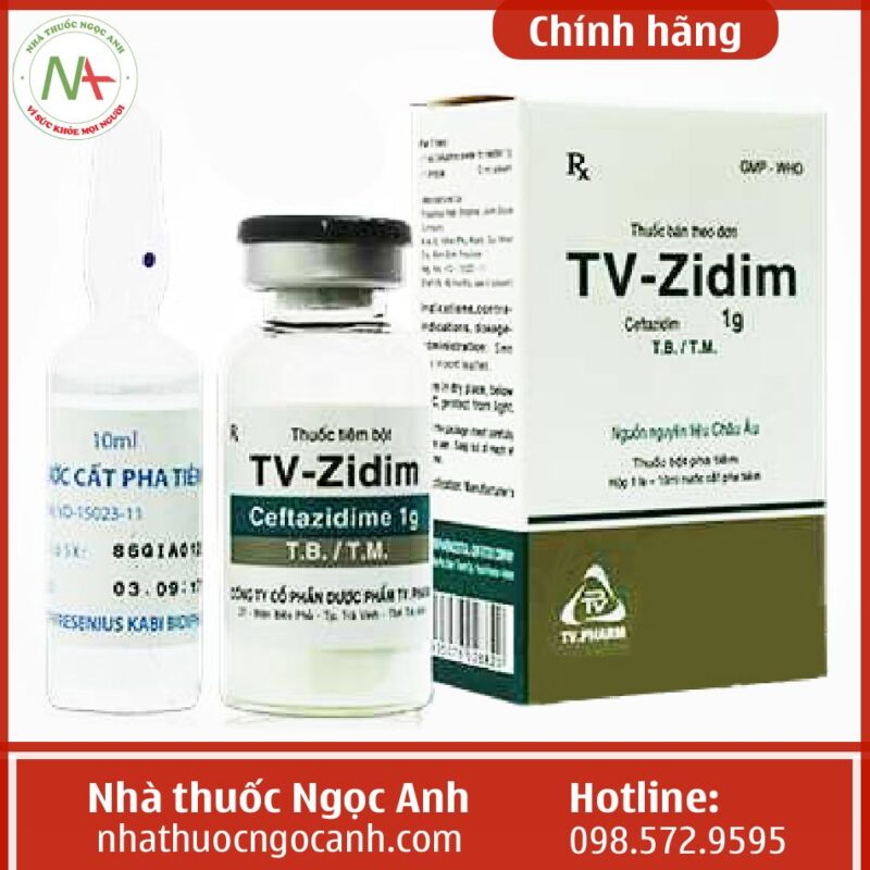 Thuốc TV-Zidim 1g là thuốc gì, có tác dụng gì, giá bao nhiêu, mua ở đâu