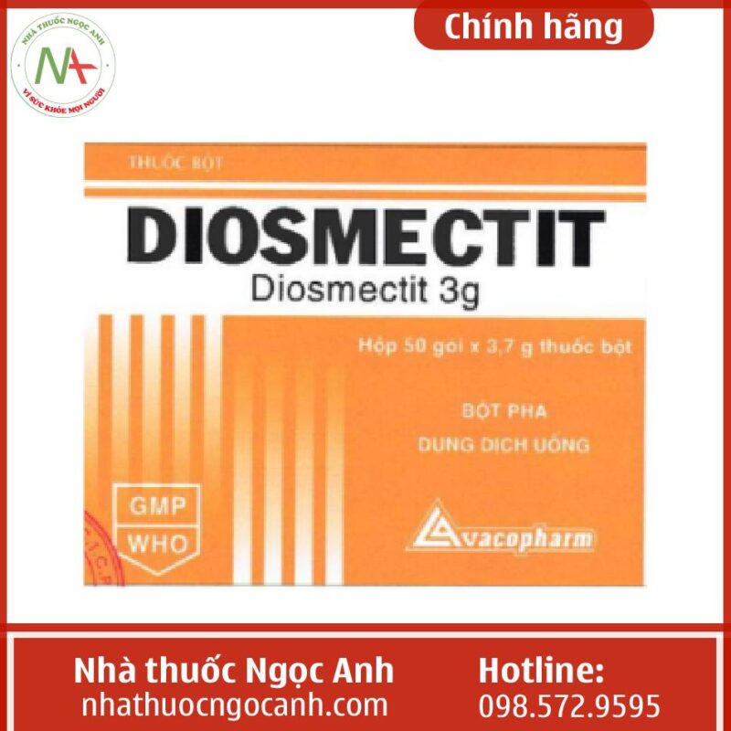 Thuốc Diosmectit 3g VACOPHARM là thuốc gì, giá bao nhiêu, mua ở đâu