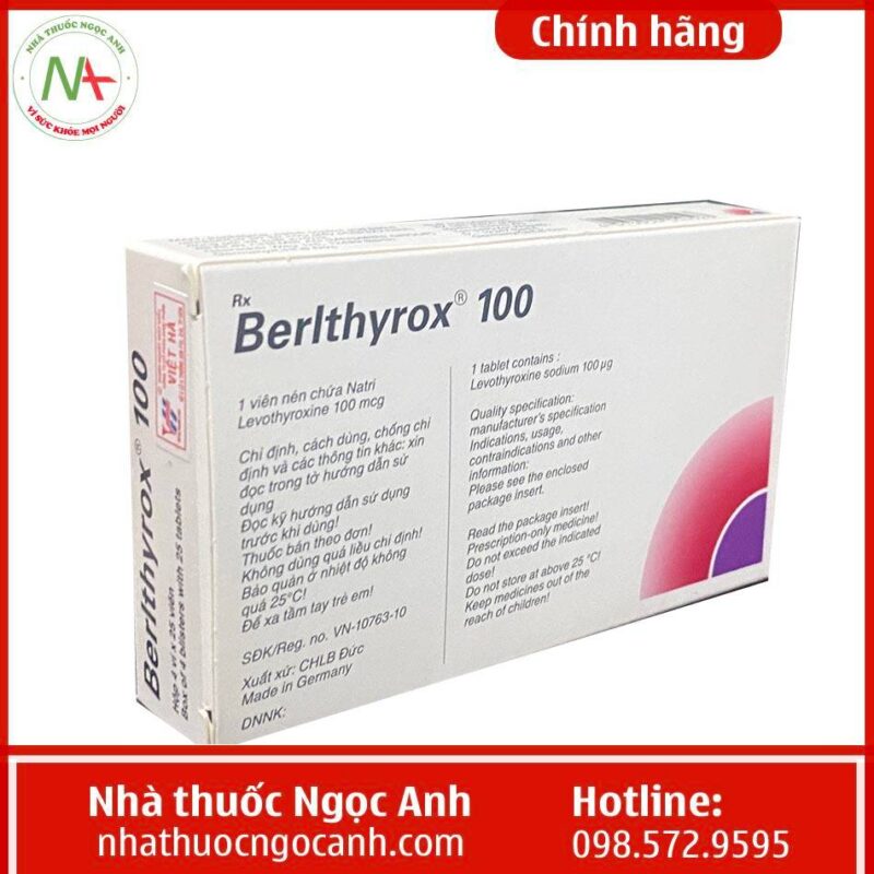 Thuốc Berlthyrox 100 uống trước hay sau ăn, giá bao nhiêu, mua ở đâu?