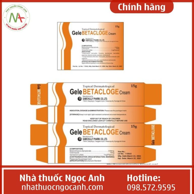 Thuốc Gelebetacloge Cream là thuốc gì, giá bao nhiêu, mua ở đâu