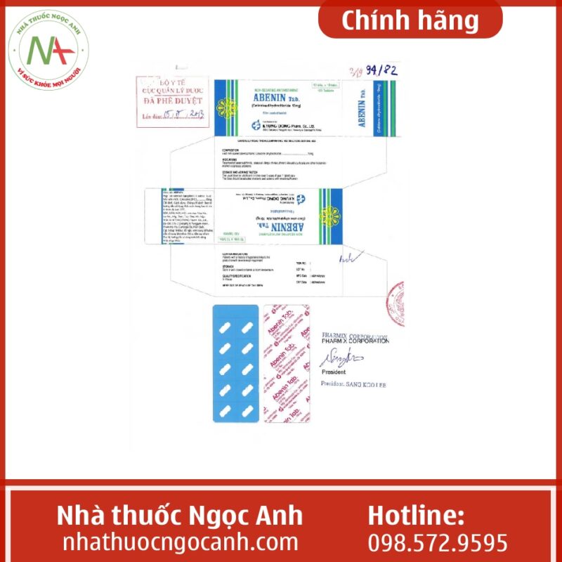 Thuốc Abenin Tab 10mg có tác dụng gì, giá bao nhiêu, mua ở đâu?