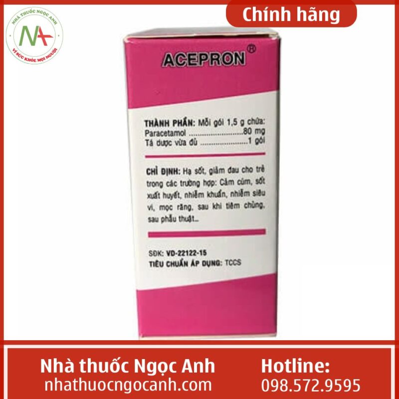 Thuốc Acepron Paracetamol 80mg là thuốc gì, giá bao nhiêu, mua ở đâu