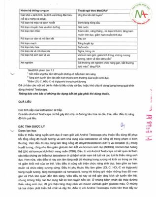 Thuốc Andriol testocaps 40mg giá bao nhiêu, mua ở đâu TPHCM?