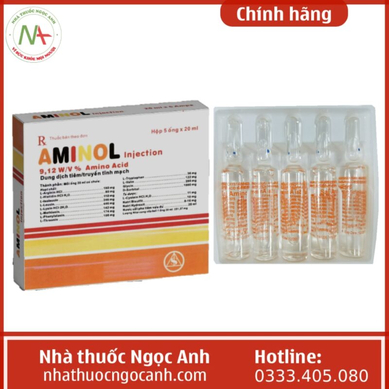 Thuốc Aminol Injection có tác dụng gì, mua ở đâu, giá bao nhiêu?