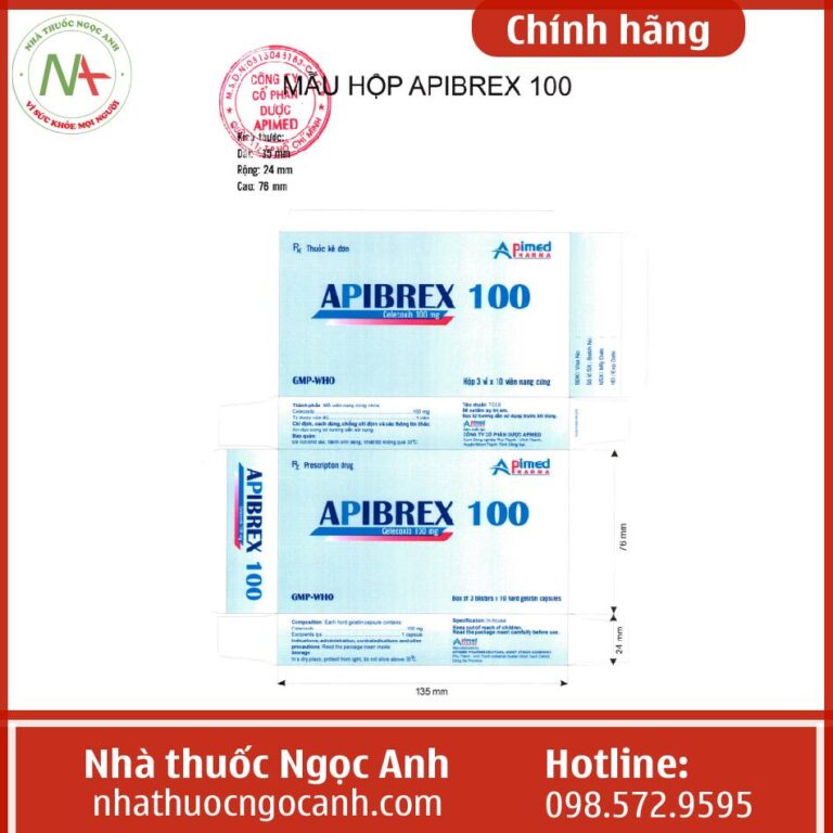 Thuốc Apibrex 100 là thuốc gì, có tác dụng gì, mua ở đâu, giá bao nhiêu?