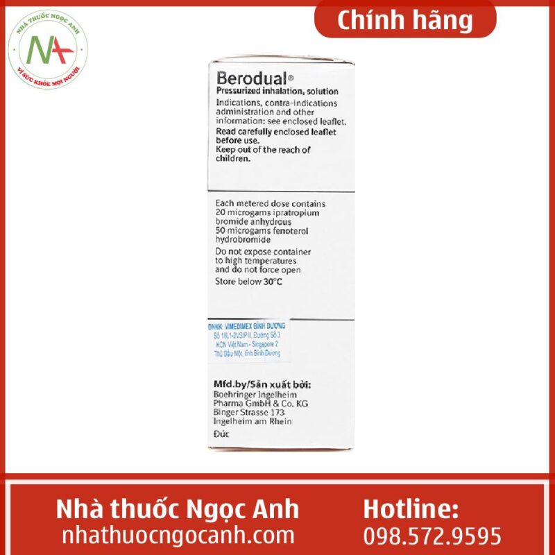 Thuốc Berodual 10ml là thuốc nhóm nào, mua ở đâu, giá bao nhiêu?