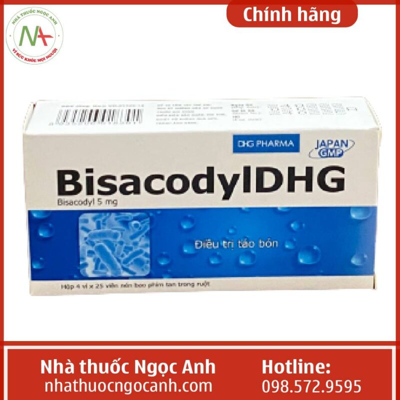 Thuốc Bisacodyl DHG 5mg cách dùng, giá bao nhiêu, mua ở đâu?