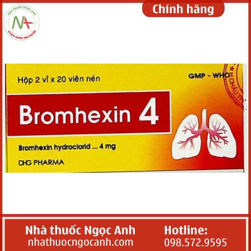 Thuốc Bromhexin 4 DHG giá bao nhiêu? Mua ở đâu?