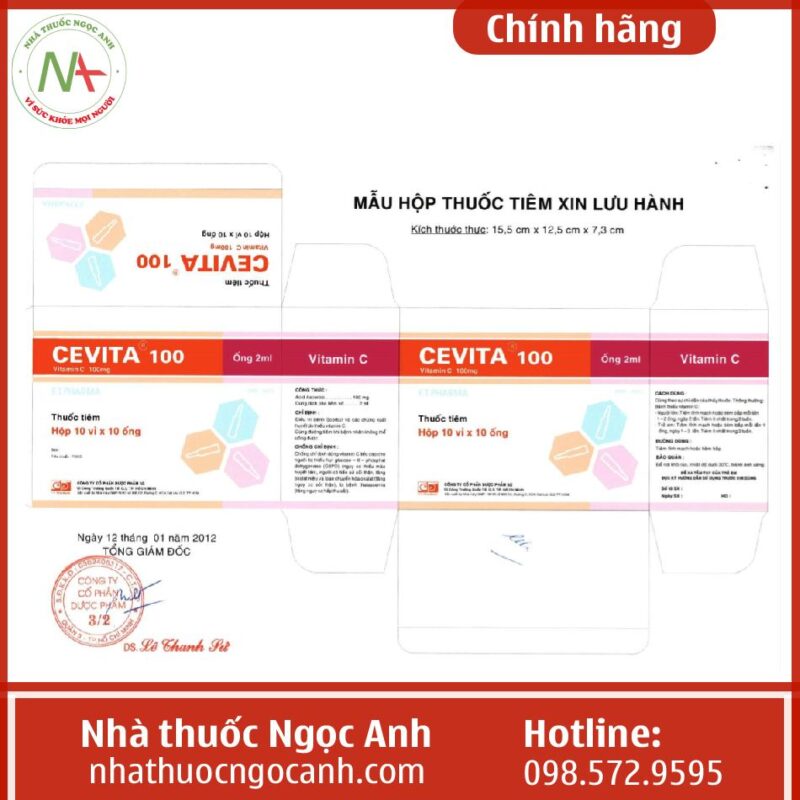 Thuốc Cevita 100 là thuốc gì, có tác dụng gì, mua ở đâu. giá bao nhiêu?