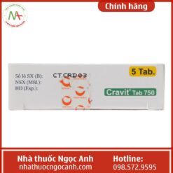 Thuốc Cravit tab 750 mg có tác dụng gì, mua ở đâu, giá bao nhiêu?