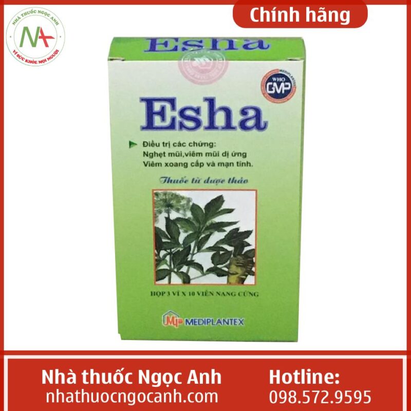 Thuốc Esha là thuốc gì, có tác dụng gì, giá bao nhiêu, mua ở đâu?