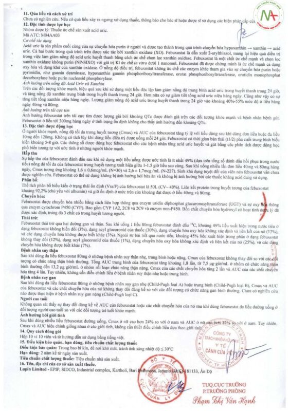 Thuốc Furic 80 là thuốc gì, có tác dụng gì, giá bao nhiêu, mua ở đâu