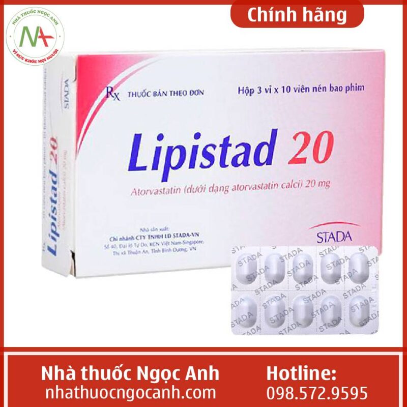 Thuốc Lipistad 20 Stada là thuốc gì, mua ở đâu, giá bao nhiêu?