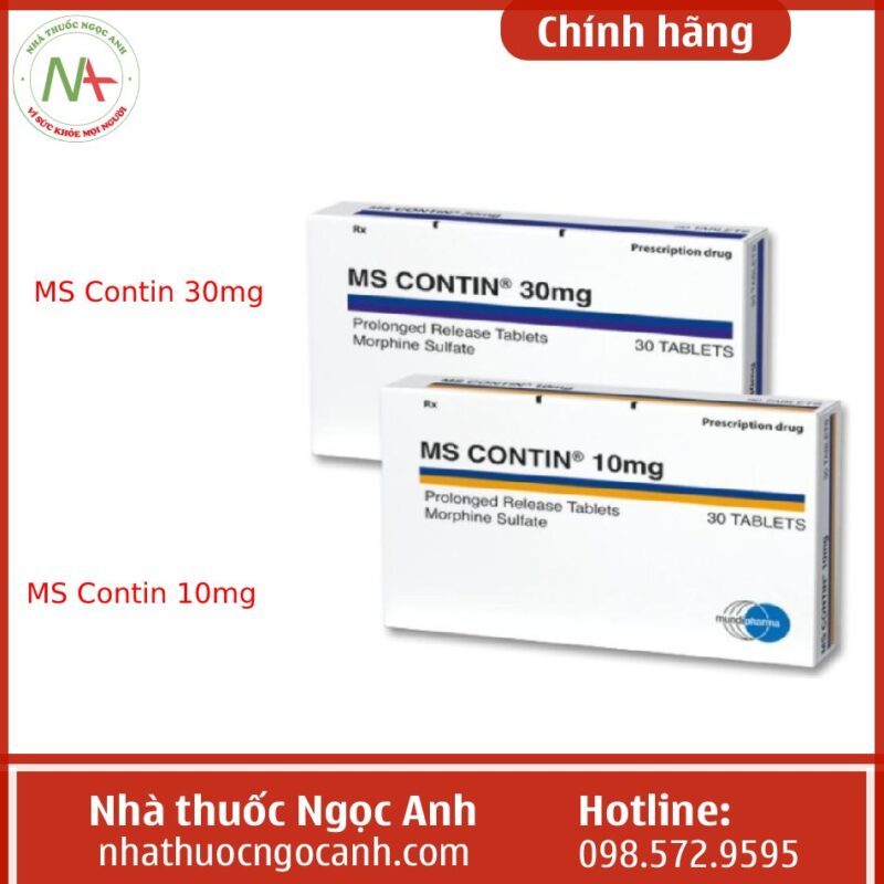 Thuốc MS Contin 30mg có tác dụng gì, mua ở đâu, giá bao nhiêu?