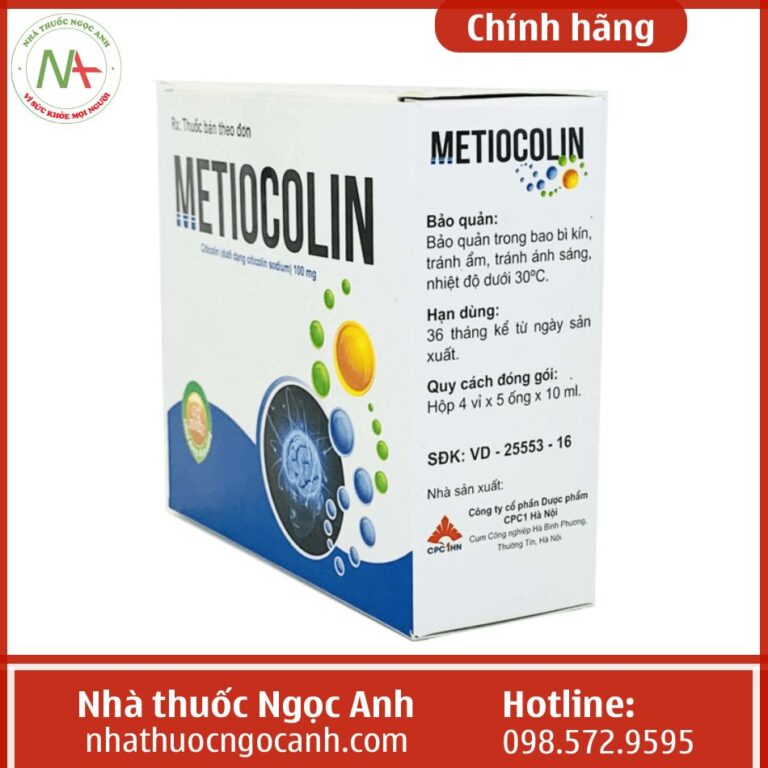 Thuốc Metiocolin 10ml là thuốc gì, uống lúc nào, giá bao nhiêu, mua ở đâu?