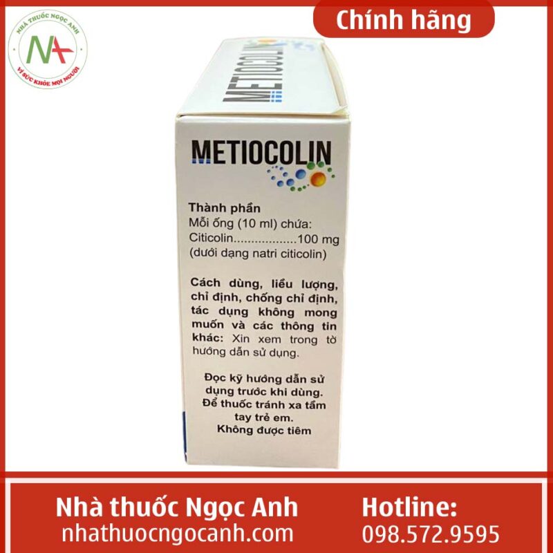 Thuốc Metiocolin 10ml là thuốc gì, uống lúc nào, giá bao nhiêu, mua ở đâu?