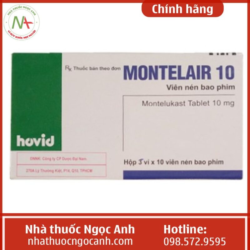 Thuốc Montelair 10 Tablet có tác dụng gì, giá bao nhiêu, mua ở đâu