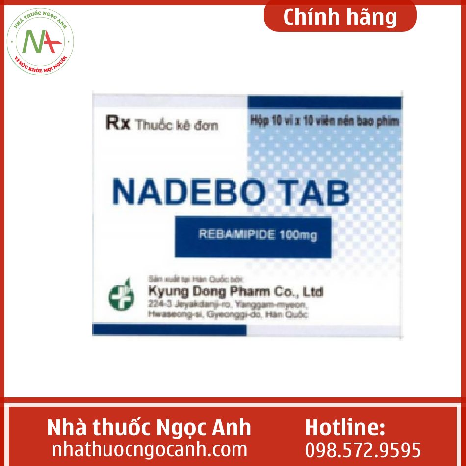 Thuốc Nadebo Tab 100mg có tác dụng gì, mua ở đâu, giá bao nhiêu?