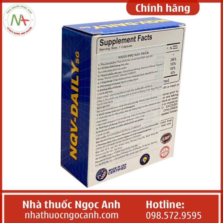 Nqv-Daily SG là thuốc gì, có tác dụng gì, giá bao nhiêu, mua ở đâu