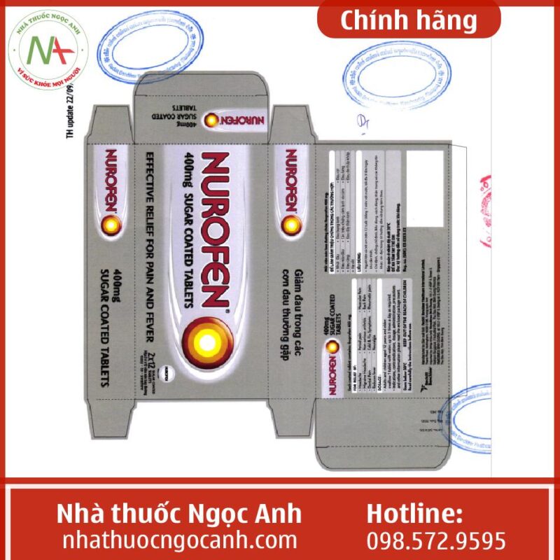 Thuốc Nurofen 400mg sugar coated tablets giá bao nhiêu, mua ở đâu