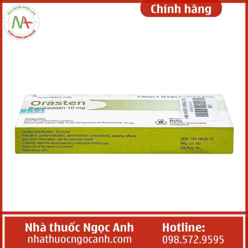 Thuốc Orasten: Công dụng, liều dùng, lưu ý tác dụng phụ, giá bán
