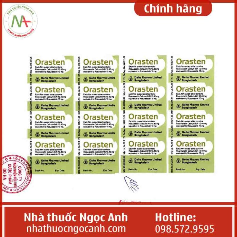 Thuốc Orasten là thuốc gì, có tác dụng gì, giá bao nhiêu, mua ở đâu