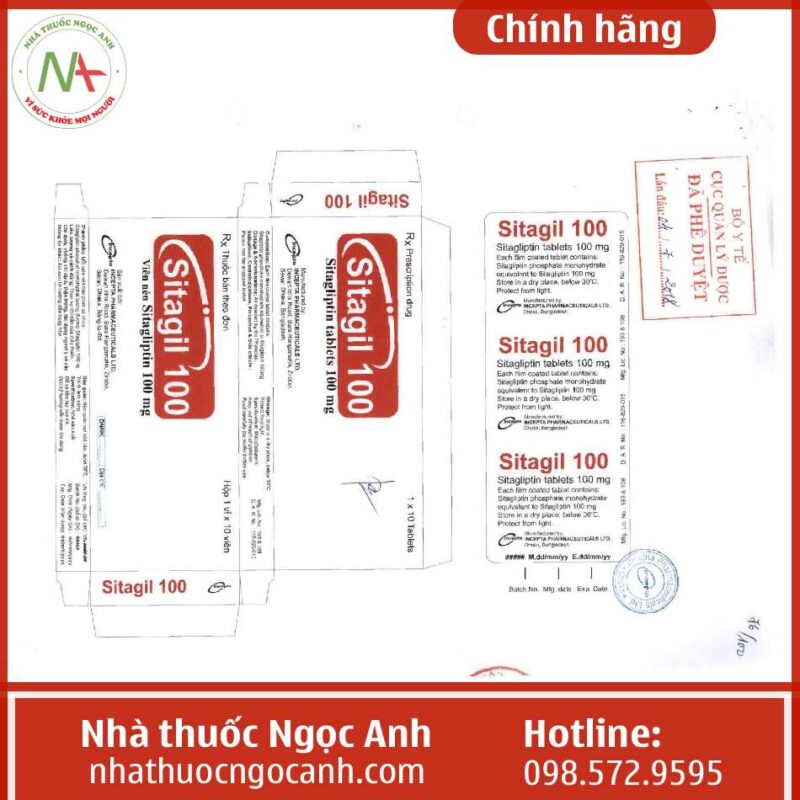 Thuốc Sitagil 100 mg là thuốc gì, tác dụng gì, mua ở đâu, giá bao nhiêu?