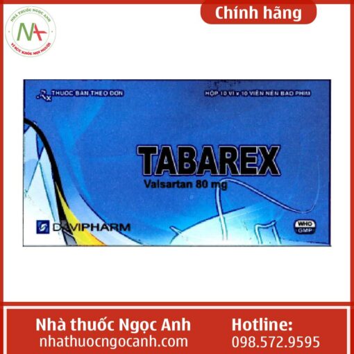 Thuốc Tabarex 80mg là thuốc gì, có tác dụng gì, giá bao nhiêu, mua ở đâu