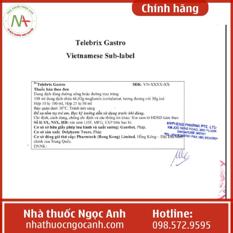 Telebrix Gastro 300mg l/ml là thuốc gì, giá bao nhiêu, mua ở đâu?
