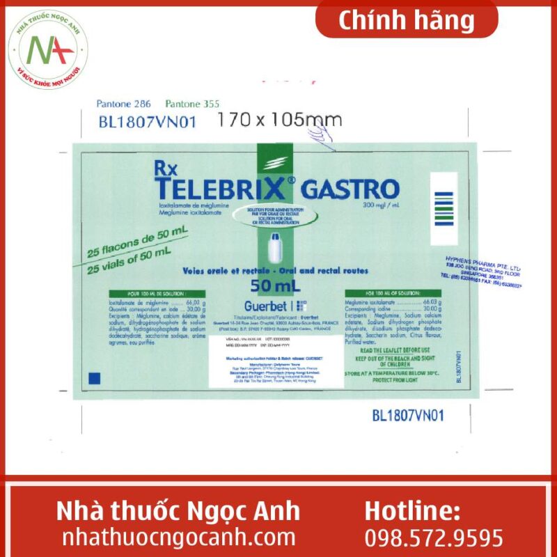 Telebrix Gastro 300mg l/ml là thuốc gì, giá bao nhiêu, mua ở đâu?