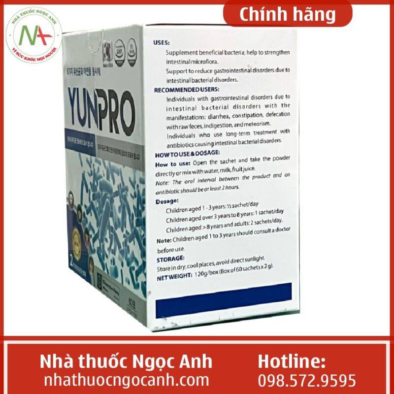 Thuốc Yunpro vị nho uống trước hay sau ăn, giá bao nhiêu, mua ở đâu