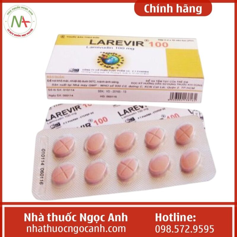 Thuốc Larevir 100 là thuốc gì, tác dụng, giá bao nhiêu, mua ở đâu