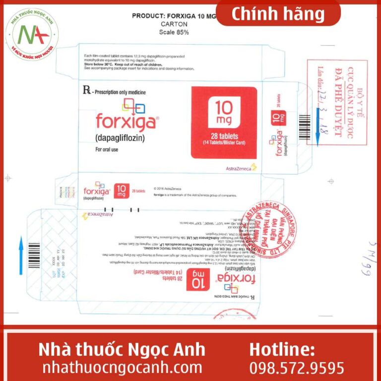 Thuốc Forxiga 10mg là thuốc gì, uống khi nào, giá bao nhiêu, mua ở đâu