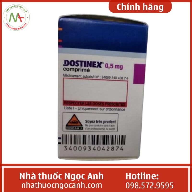 Thuốc Dostinex 0.5mg là thuốc gì, có tác dụng gì, giá bao nhiêu, mua ở đâu