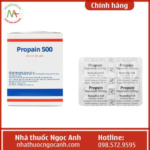 Thuốc Propain 500mg là thuốc gì, tác dụng gì, giá bao nhiêu, mua ở đâu?