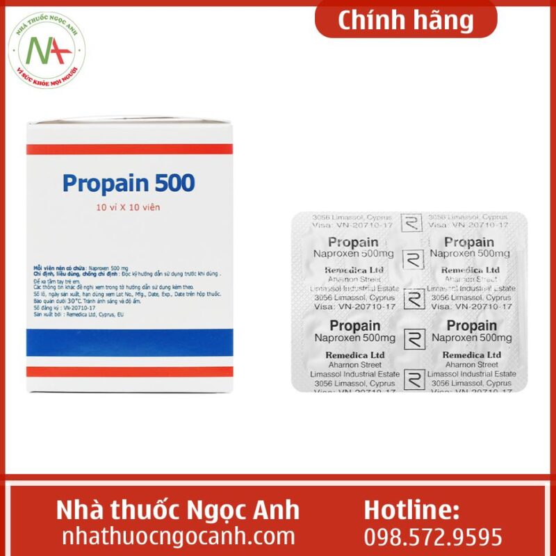 Thuốc Propain 500mg là thuốc gì, tác dụng gì, giá bao nhiêu, mua ở đâu?