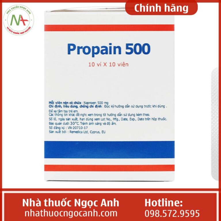 Thuốc Propain 500mg là thuốc gì, tác dụng gì, giá bao nhiêu, mua ở đâu?