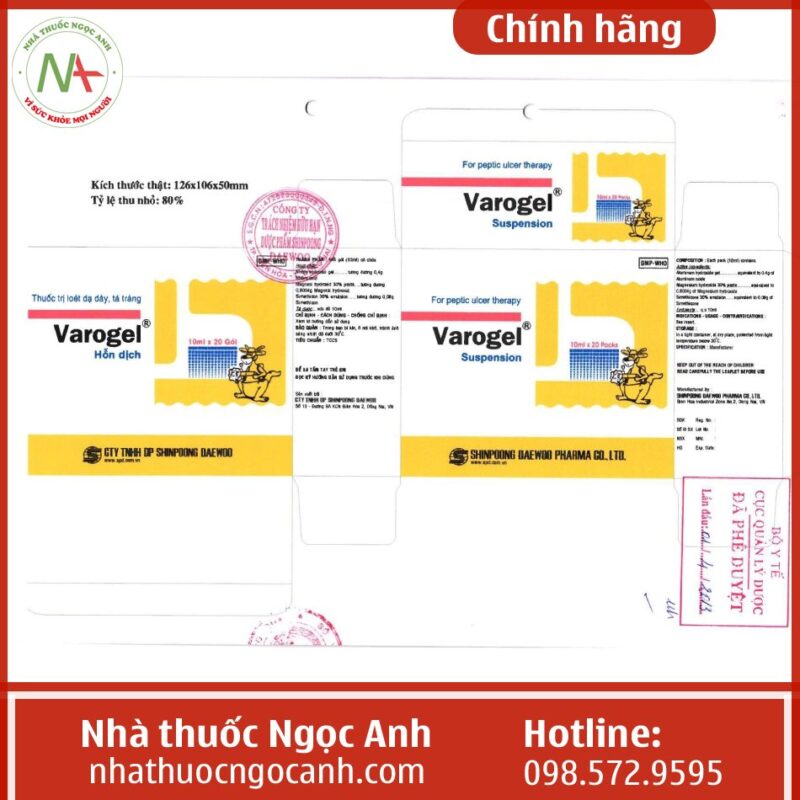 Thuốc Varogel 10ml uống trước hay sau ăn, giá bao nhiêu, mua ở đâu