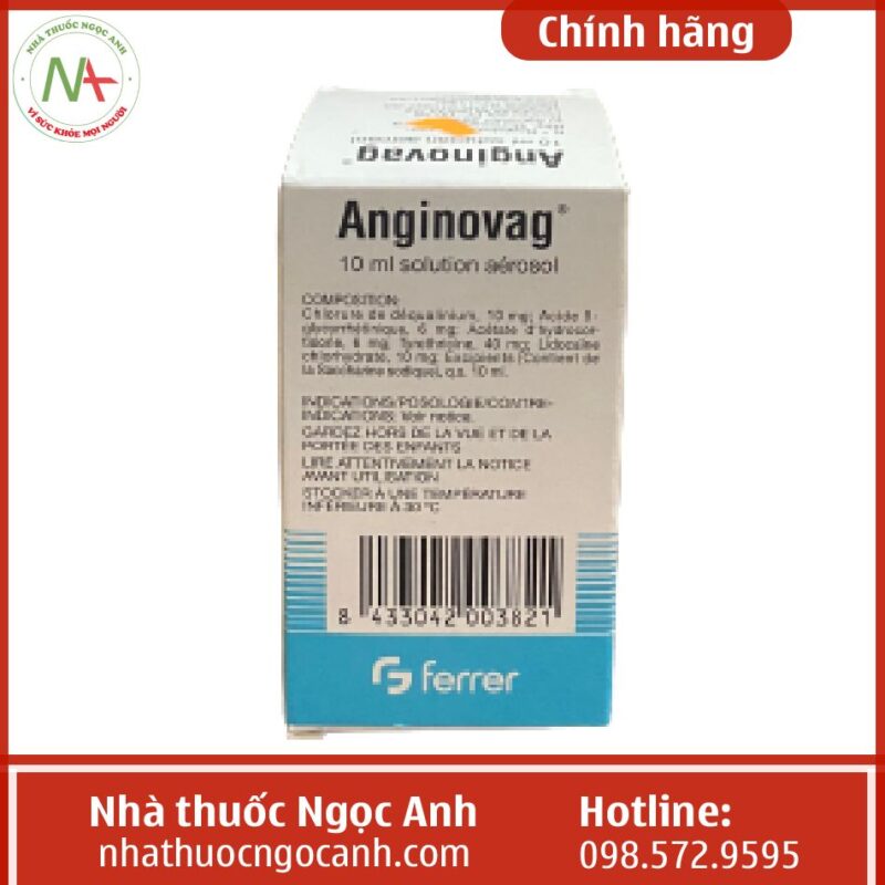 Thuốc Anginovag: Công dụng, liều dùng, lưu ý tác dụng phụ