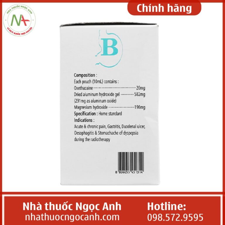 Thuốc B Antacid Barudon Susp. uống lúc nào, giá bao nhiêu, mua ở đâu