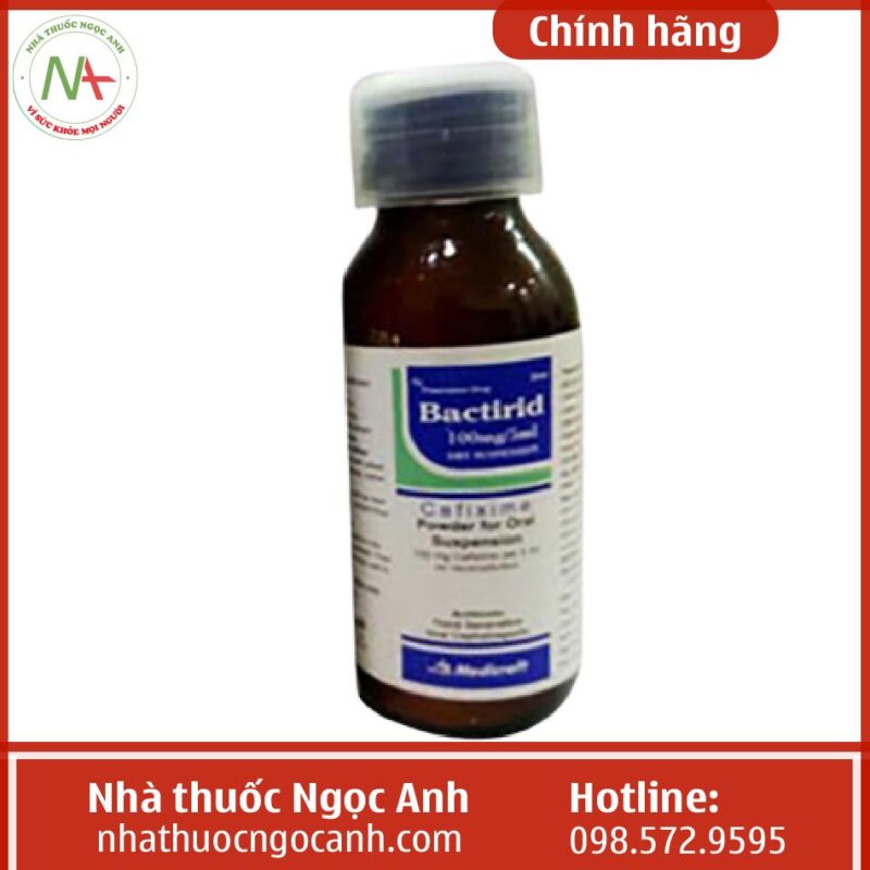 Thuốc Bactirid 100mg/5ml dry suspension: Công dụng, liều dùng