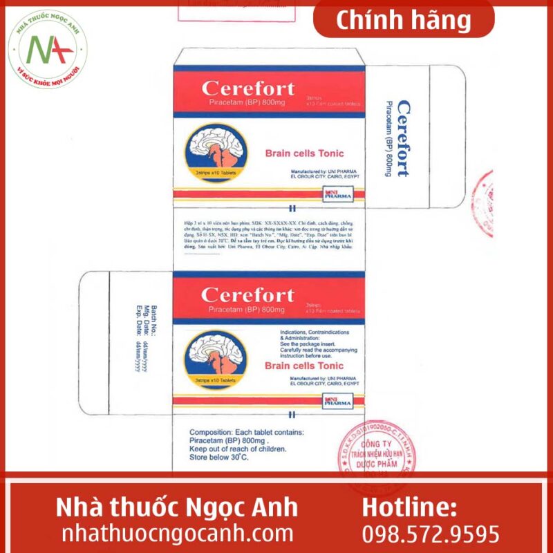 Thuốc Cerefort 800mg là thuốc gì, tác dụng gì, giá bao nhiêu, mua ở đâu