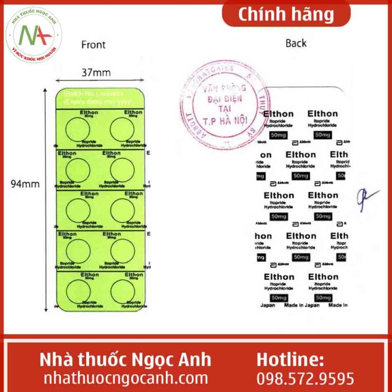 Thuốc Elthon 50mg uống trước hay sau ăn, giá bao nhiêu, mua ở đâu