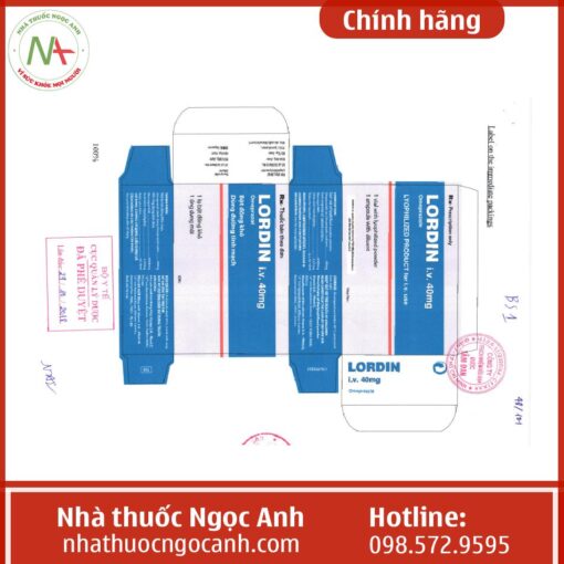 Thuốc Lordin i.v. 40mg tác dụng chính và phụ, mua ở đâu, giá bao nhiêu?