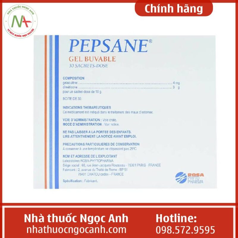 Thuốc Pepsane Oral Gel có tác dụng gì, mua ở đâu, giá bao nhiêu