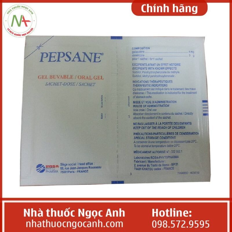 Thuốc Pepsane Oral Gel có tác dụng gì, mua ở đâu, giá bao nhiêu