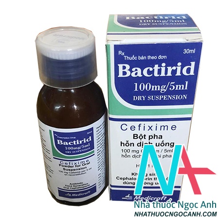 Thuốc Bactirid 100mg/5ml dry suspension: Công dụng, liều dùng